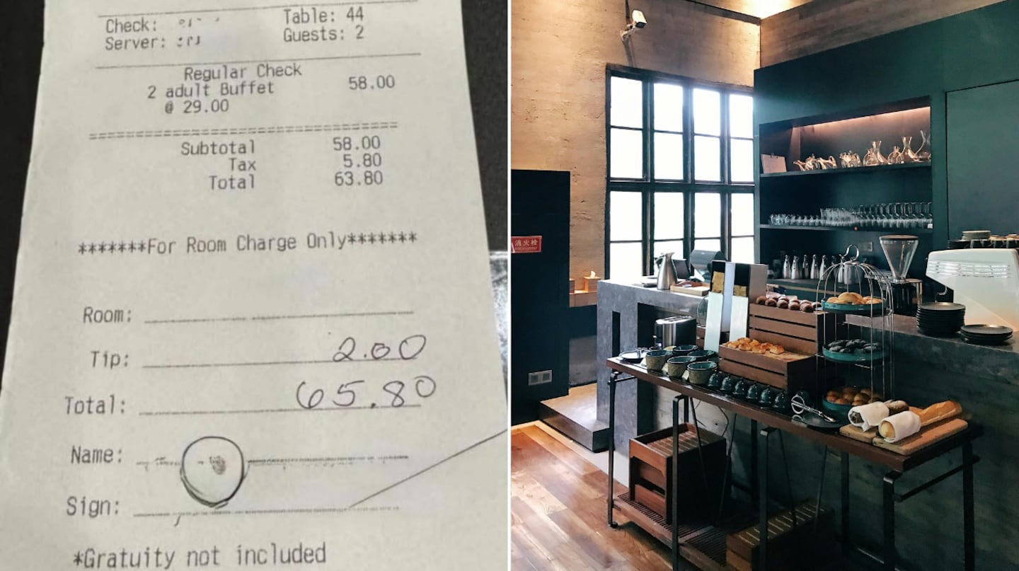Una pareja mostró el ticket de su desayuno y fue blanco de críticas por ...