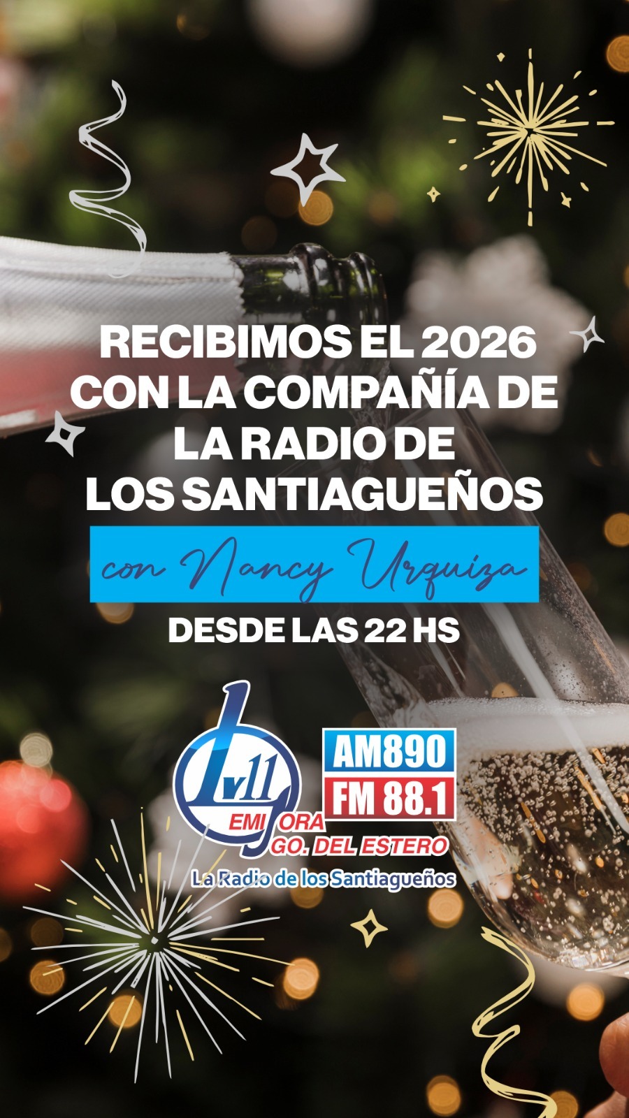 Recibí el 2026 con una transmisión especial junto a LV11 | Nuevo Diario Web