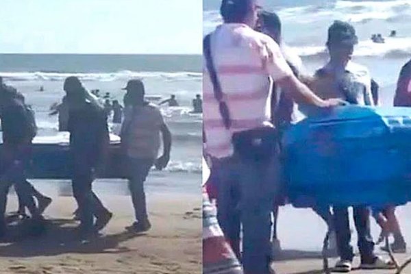 VIDEO/ Creatividad extrema: un grupo llevó un ataúd al mar y lo ...